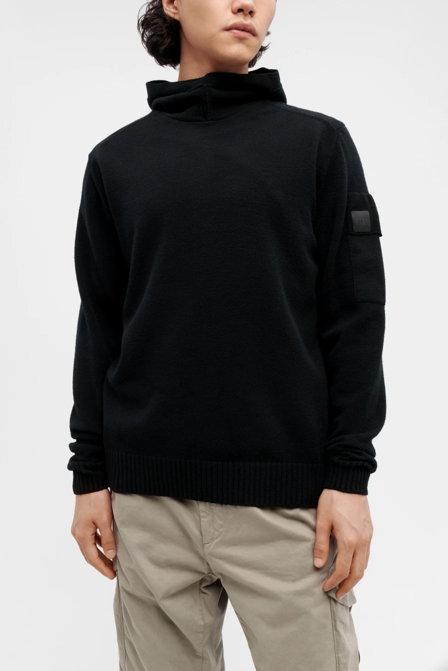 Худи C.P. Company metropolis series extrafine merino wool hooded knit ...